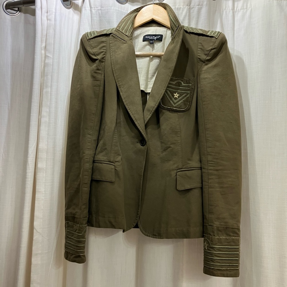 Adele Fabo Made Italy Military Blazer - Gem